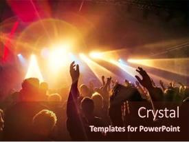 Cheering Concert People At Rock PPT template 93 | CrystalGraphics