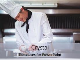 Chef Sprinkling Spices On Dish PPT template 46 | CrystalGraphics