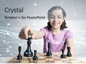 Chess Game For Clever Mind PPT template 3 | CrystalGraphics