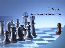 Chess Pieces On The Chess PPT template 43 | CrystalGraphics