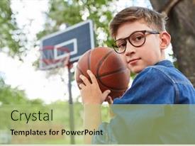 Child During Basketball Training PPT template 24 | CrystalGraphics
