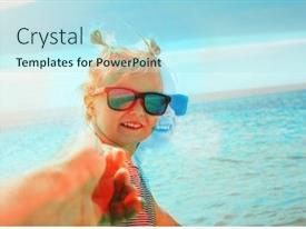 Child Pulls Father To Swim PPT template 82 | CrystalGraphics
