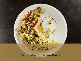 Chinese Cabbage Salad On White PPT template 68 | CrystalGraphics