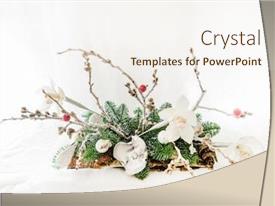 Christmas Decoration On The White PPT template 72 | CrystalGraphics