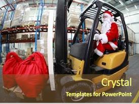 Christmas Safety Santa Claus As A Forklift PPT template 38 ...