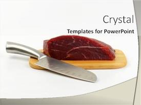 Chunk Of Raw Beef Meat PPT template 50 | CrystalGraphics