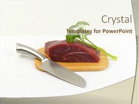 Chunk Of Raw Beef Meat PPT template 21 | CrystalGraphics