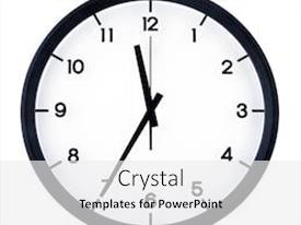 Classic Analog Clock Pointing PPT template 27 | CrystalGraphics