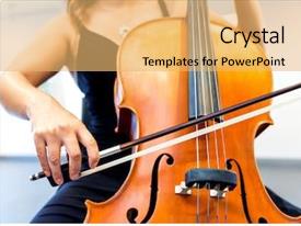 Close Up Of Cello PPT template 71 | CrystalGraphics