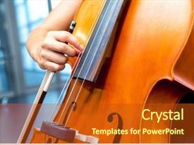 Close Up Of Cello PPT template 82 | CrystalGraphics
