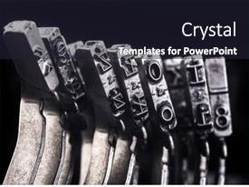Close Up Of Vintage Typewriter PPT template 51 | CrystalGraphics