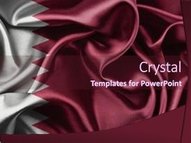 Closeup Of Silky Qatar Flag PPT template 63 | CrystalGraphics