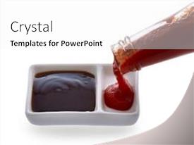 Closeup Of Tomato Sauce Poured PPT template 75 | CrystalGraphics
