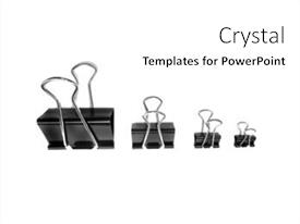 Closeup Pile Of Binder Clips PPT template 82 | CrystalGraphics