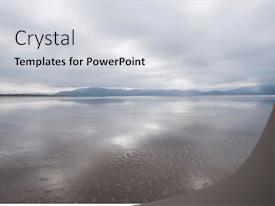 Cloudy Sky Reflecting In Wet PPT template 91 | CrystalGraphics