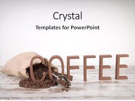 Coffee Letters Over Sack Full PPT template 2 | CrystalGraphics