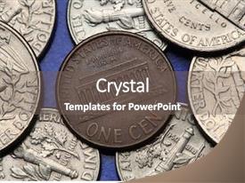 Coins Of Usa Lincoln Memorial PPT template 44 | CrystalGraphics