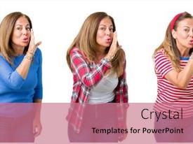Collage Of Beautiful Middle Age PPT template 2 | CrystalGraphics