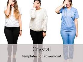 Collage Of Beautiful Young Woman PPT template 35 | CrystalGraphics