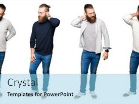 Collage Of Young Man PPT template 4 | CrystalGraphics