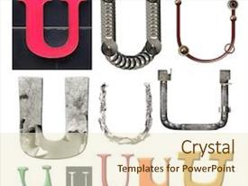 PowerPoint Template: english alphabet set collage collection-letter-u ...