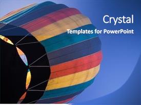 Colorful Hot Air Balloon Flying PPT template 63 | CrystalGraphics