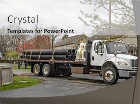 Commercial Truck Delivering Load PPT template 21 | CrystalGraphics