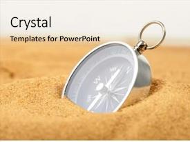 Compass In Sand PPT template 80 | CrystalGraphics