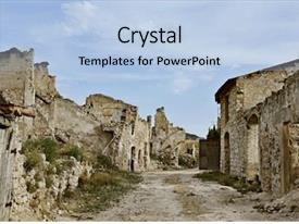 Completly Destroyed During The Spanish PPT template 34 | CrystalGraphics