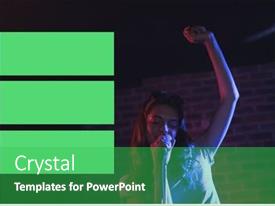 Composition Of Female Singer Performing PPT template 54 | CrystalGraphics