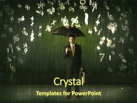 Computer Code Businessman Standing With Umbrella PPT template 83 ...