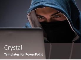 Computer Hacker Working In Dark PPT template 36 | CrystalGraphics