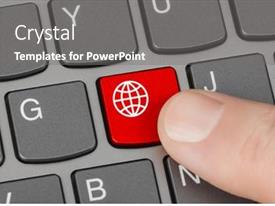 Computer Keyboard With Globe Key PPT template 69 | CrystalGraphics