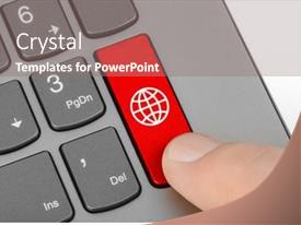 Computer Keyboard With Globe Key PPT template 18 | CrystalGraphics