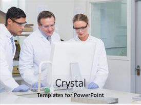 Computer Together On The Laboratory PPT template 86 | CrystalGraphics