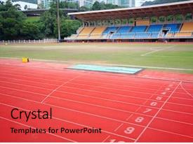 Concourse Stadium Main Stand And Running PPT template 91 | CrystalGraphics