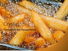 Food Fat Oil Cooking French Fries PPT template 6 | CrystalGraphics