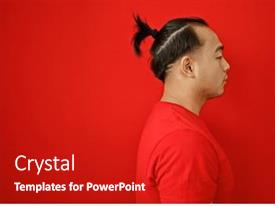 Cool Relaxed Young Chinese Man PPT template 77 | CrystalGraphics