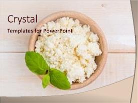 Cottage Cheese In A Wooden PPT template 29 | CrystalGraphics