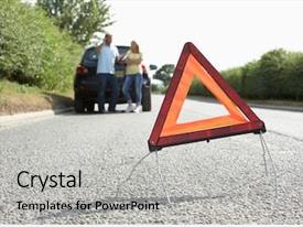 Country Road With Hazard PPT template 18 | CrystalGraphics