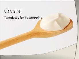 Creme Fraiche On A Wooden PPT template 38 | CrystalGraphics