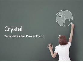 Cute Girl Of School Age PPT template 60 | CrystalGraphics