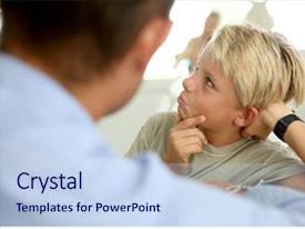 Daddy Talking To His Son PPT template 44 | CrystalGraphics