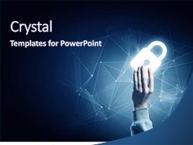 PowerPoint Template: dark background with security (kmlpnhuji)