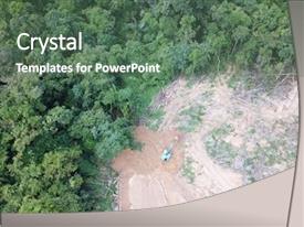 Deforestation Aerial Photo Destruction PPT template 53 | CrystalGraphics