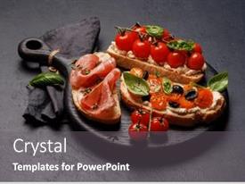 Delectable Sandwich Set Of Bruschetta PPT template 13 | CrystalGraphics