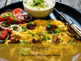 Delicious Breakfast Scrambled Eggs PPT template 75 | CrystalGraphics