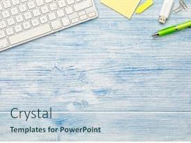 Desktop With Computer Keyboard Usb PPT template 37 | CrystalGraphics