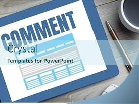 Digital Composite Of Comment Text PPT template 55 | CrystalGraphics