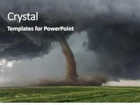 Storm Disaster Beautiful Tornado PPT template 30 | CrystalGraphics